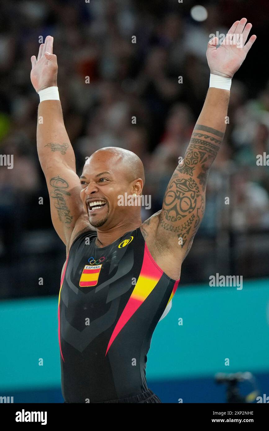 Rayderley Zapata, of Spain, competes during the men's artistic ...