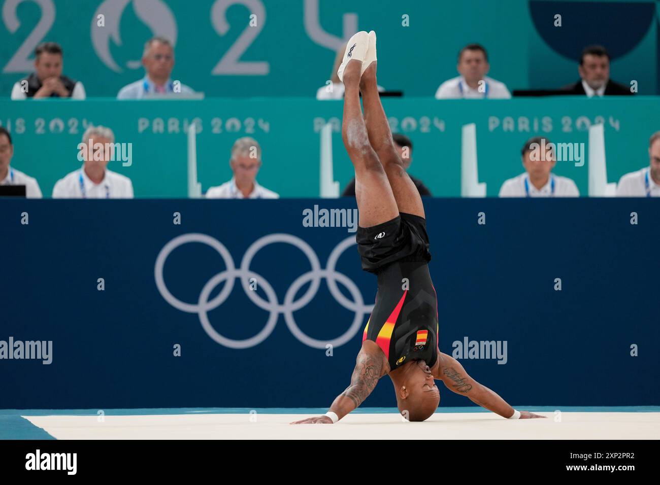 Rayderley Zapata, of Spain, competes during the men's artistic ...