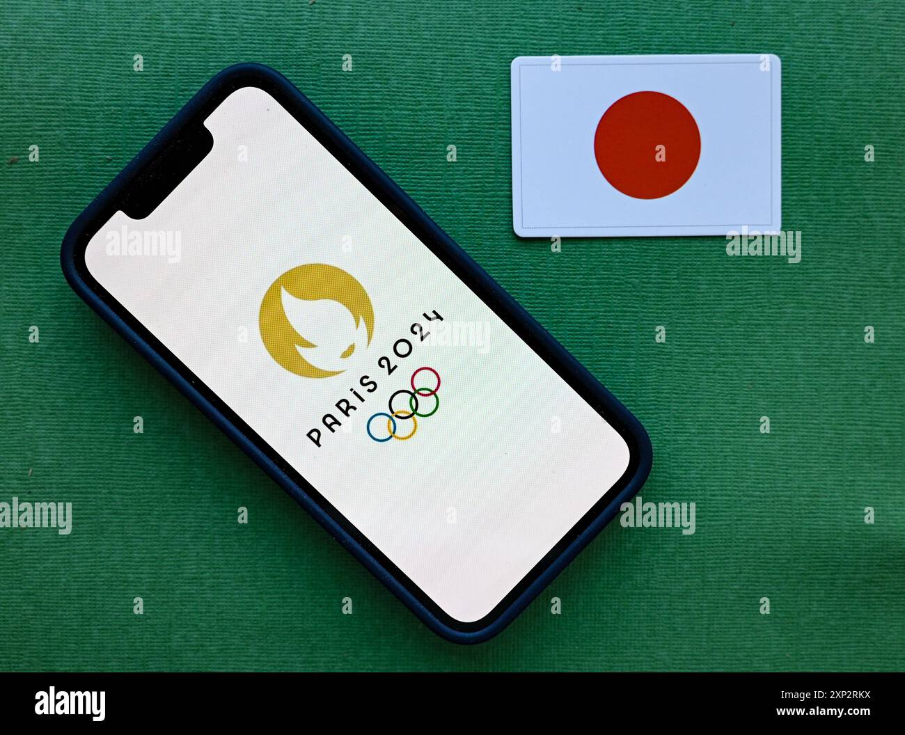 July 23, 2024, Paris, France. The logo of the 2024 Summer Olympics on ...