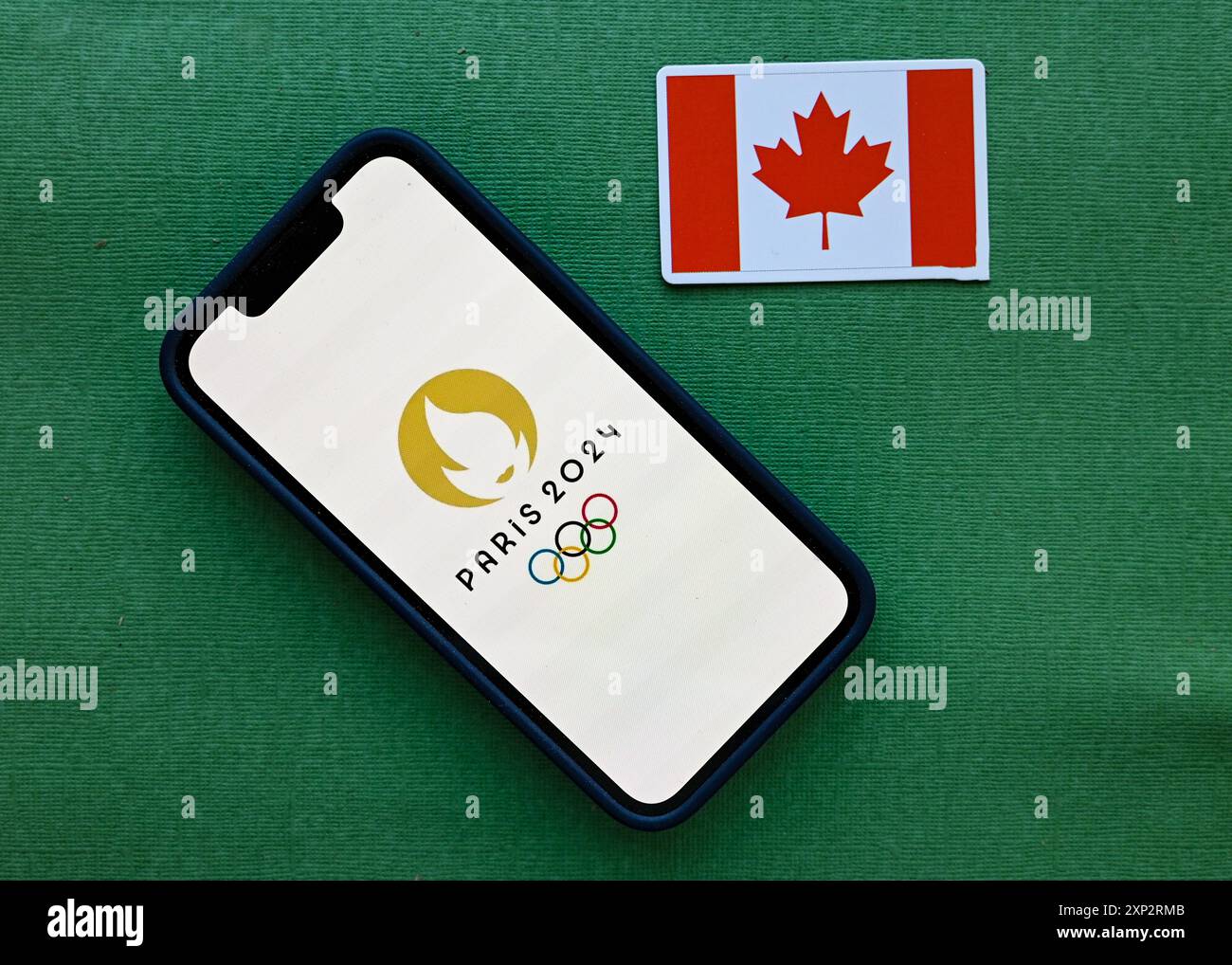 July 23, 2024, Paris, France. The logo of the 2024 Summer Olympics on ...