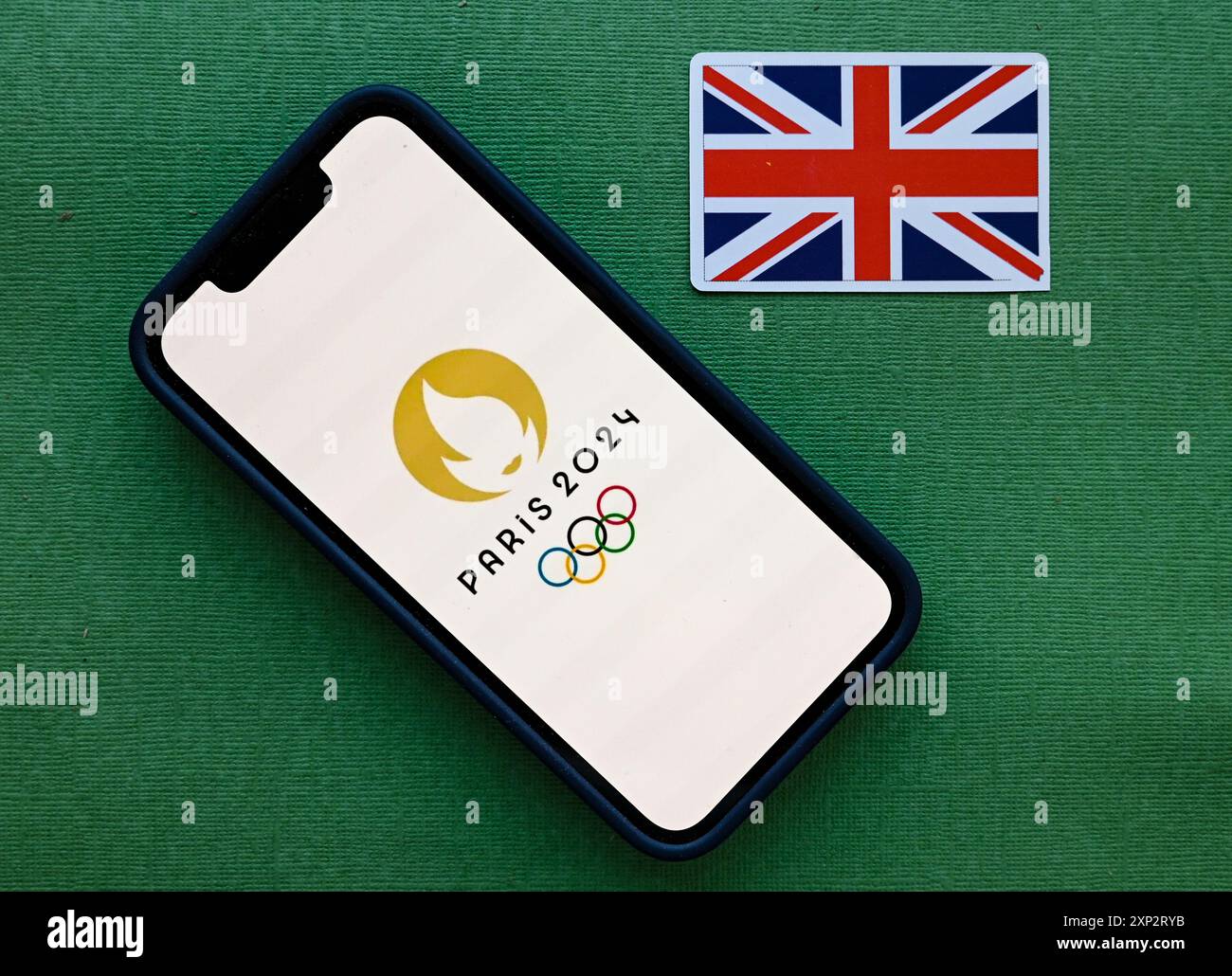 July 23, 2024, Paris, France. The logo of the 2024 Summer Olympics on ...