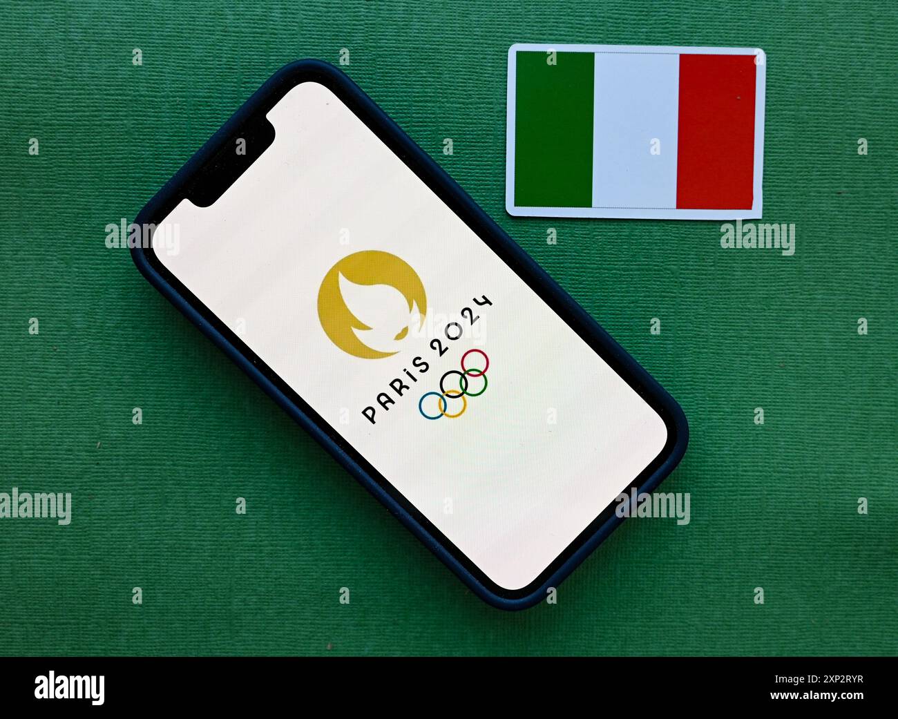 July 23, 2024, Paris, France. The logo of the 2024 Summer Olympics on ...
