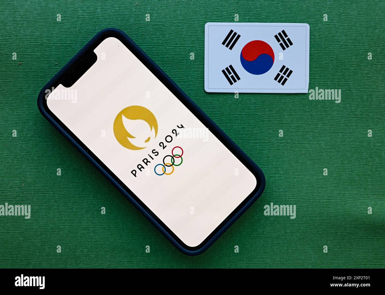 July 23, 2024, Paris, France. The logo of the 2024 Summer Olympics on ...