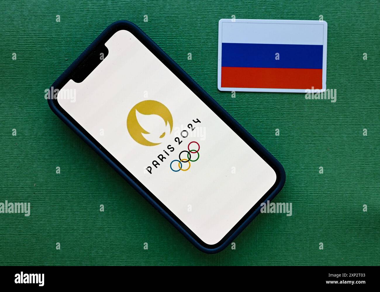 July 23, 2024, Paris, France. The logo of the 2024 Summer Olympics on ...