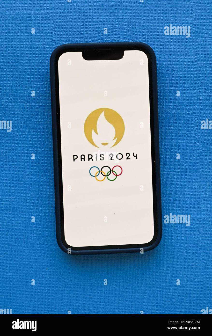 July 23, 2024, Paris, France. The logo of the 2024 Summer Olympics on ...