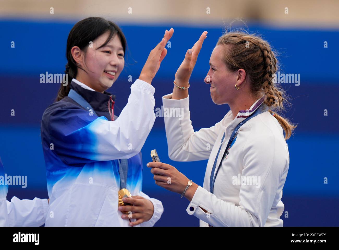 Women's archery individual gold medalist South Korea's Lim Si-hyeon ...