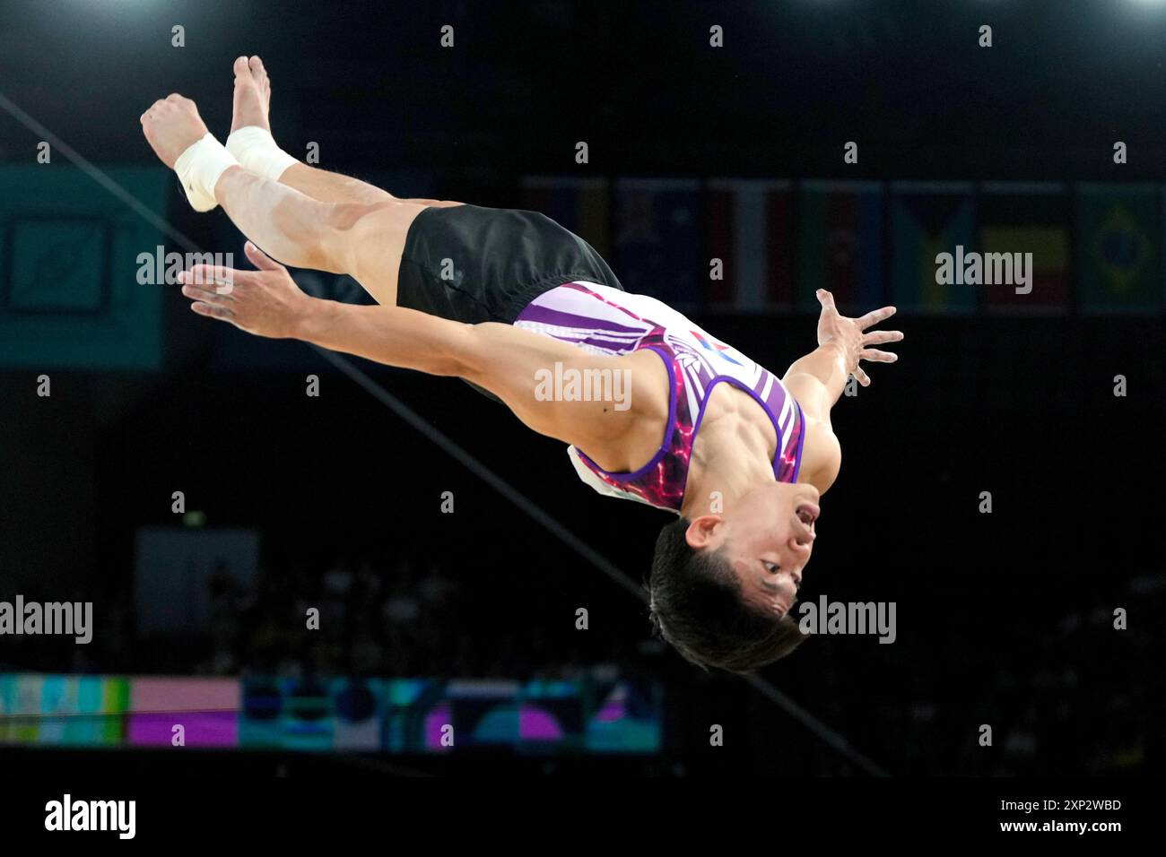 Carlos Edriel Yulo, of the Philippines, competes during the men's ...