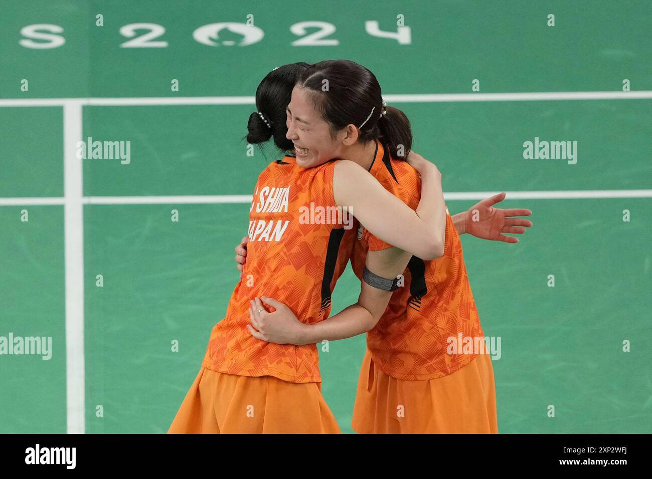 Japan's Nami Matsuyama and Chiharu Shida celebrate after defeating Malaysia's Pearly Tan and ...