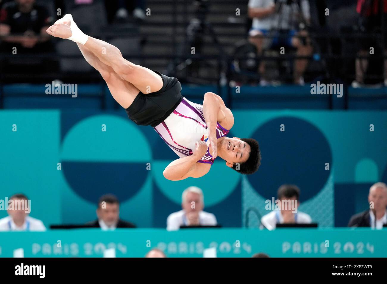 Carlos Edriel Yulo, of the Philippines, competes during the men's ...