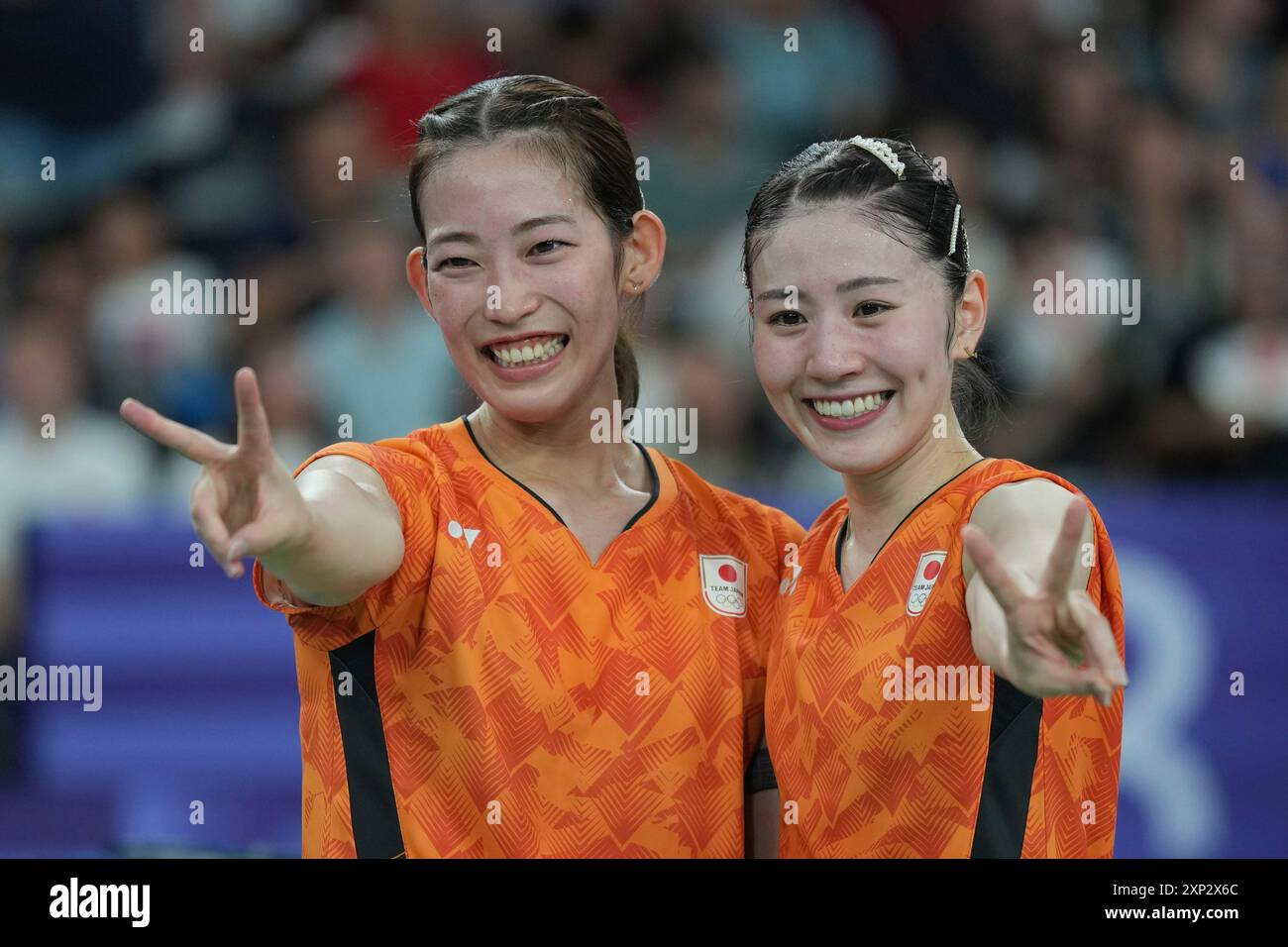Japan's Nami Matsuyama and Chiharu Shida celebrate after defeating Malaysia's Pearly Tan and ...