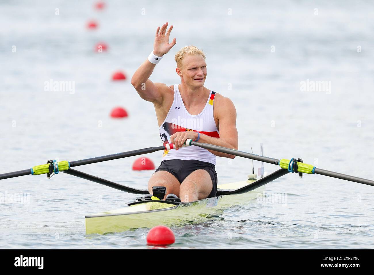 Vaires Sur Marne. 3rd Aug, 2024. Oliver Zeidler of Germany gestures ...