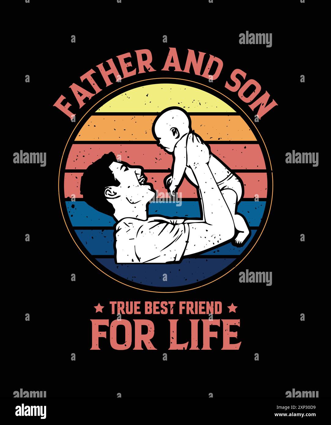 Father And Son True Best Friend For Life Vintage Retro Father's Day T ...