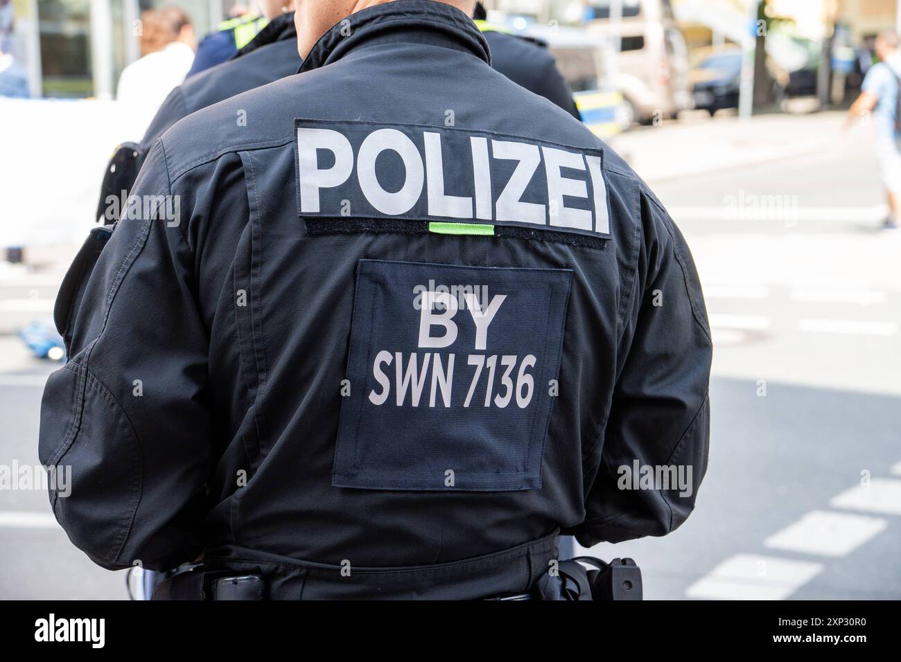 Augsburg, Bavaria, Germany - August 3, 2024: The Bavarian riot police ...