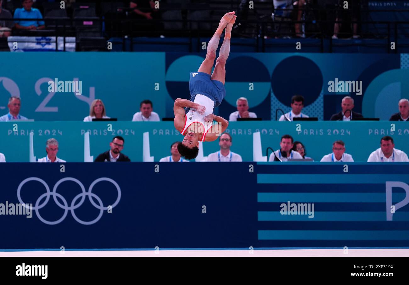 Great Britain's Jake Jarman competing in the Men's Floor Exercise Final ...
