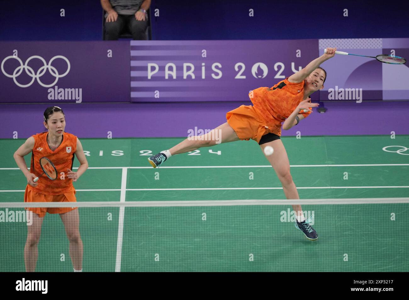 Japan's Nami Matsuyama, right, and Chiharu Shida play against Malaysia's Pearly Tan and ...