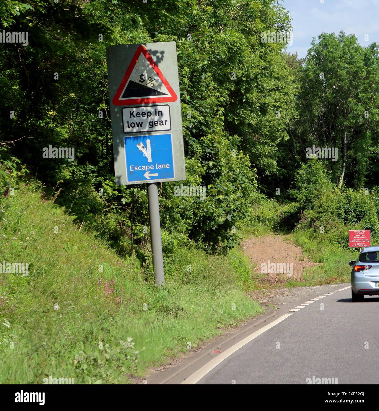 A sign on the A380 road at Telegraph Hill directing traffic to engage ...