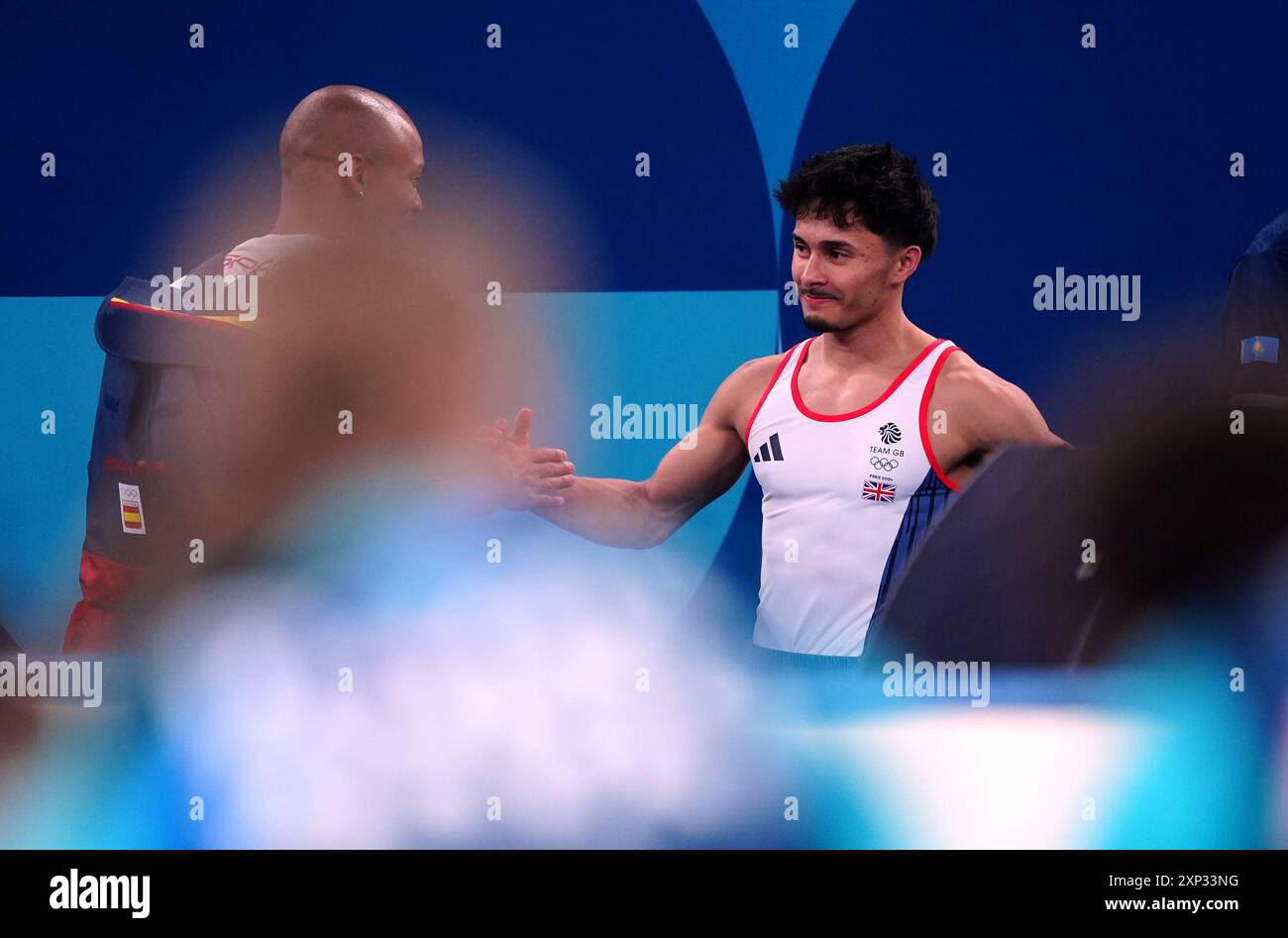 Great Britain's Jake Jarman reacts after winning bronze in the Men's ...