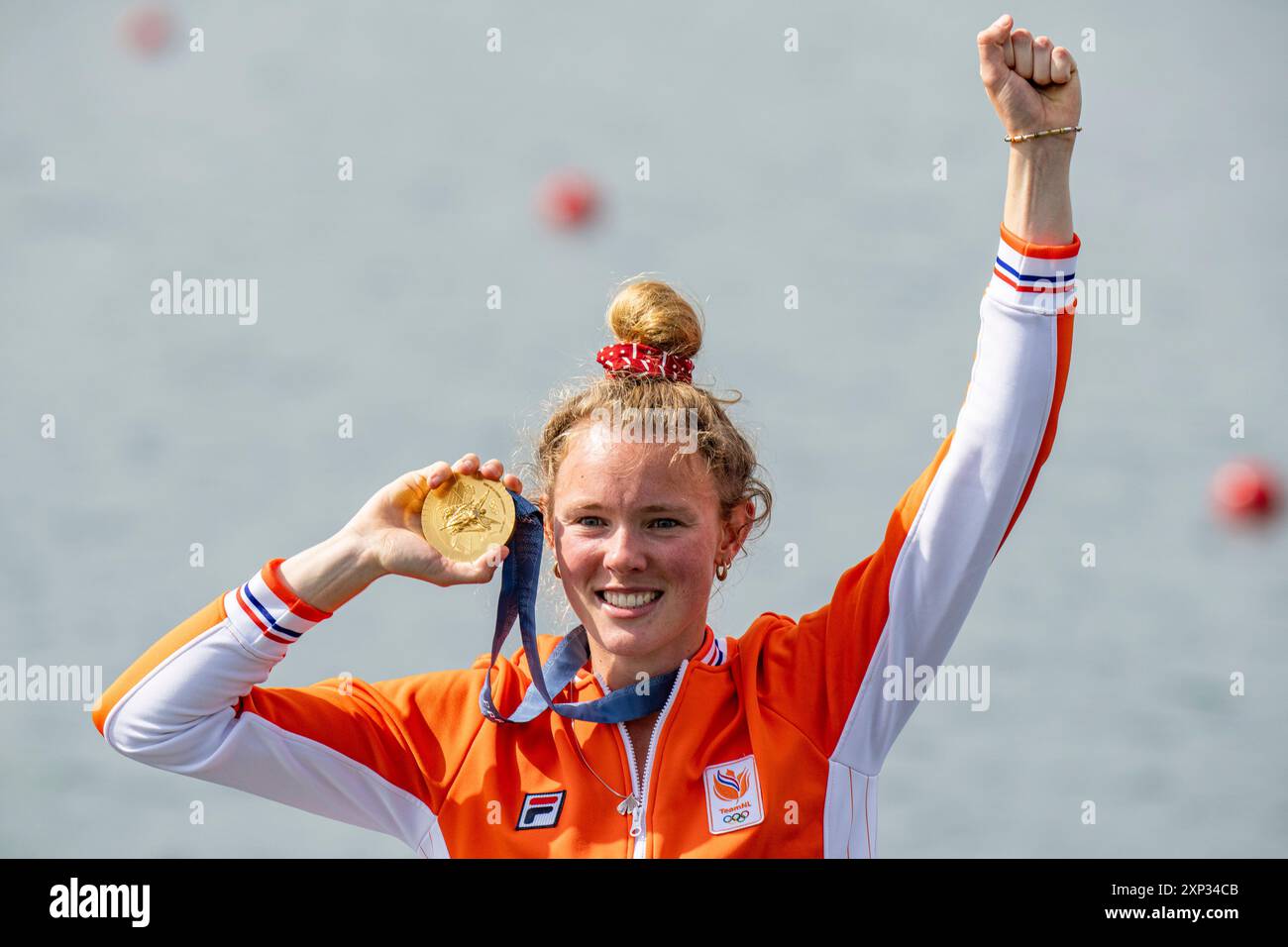 Vaires Sur Marne. 3rd Aug, 2024. Gold medalist Karolien Florijn of the ...
