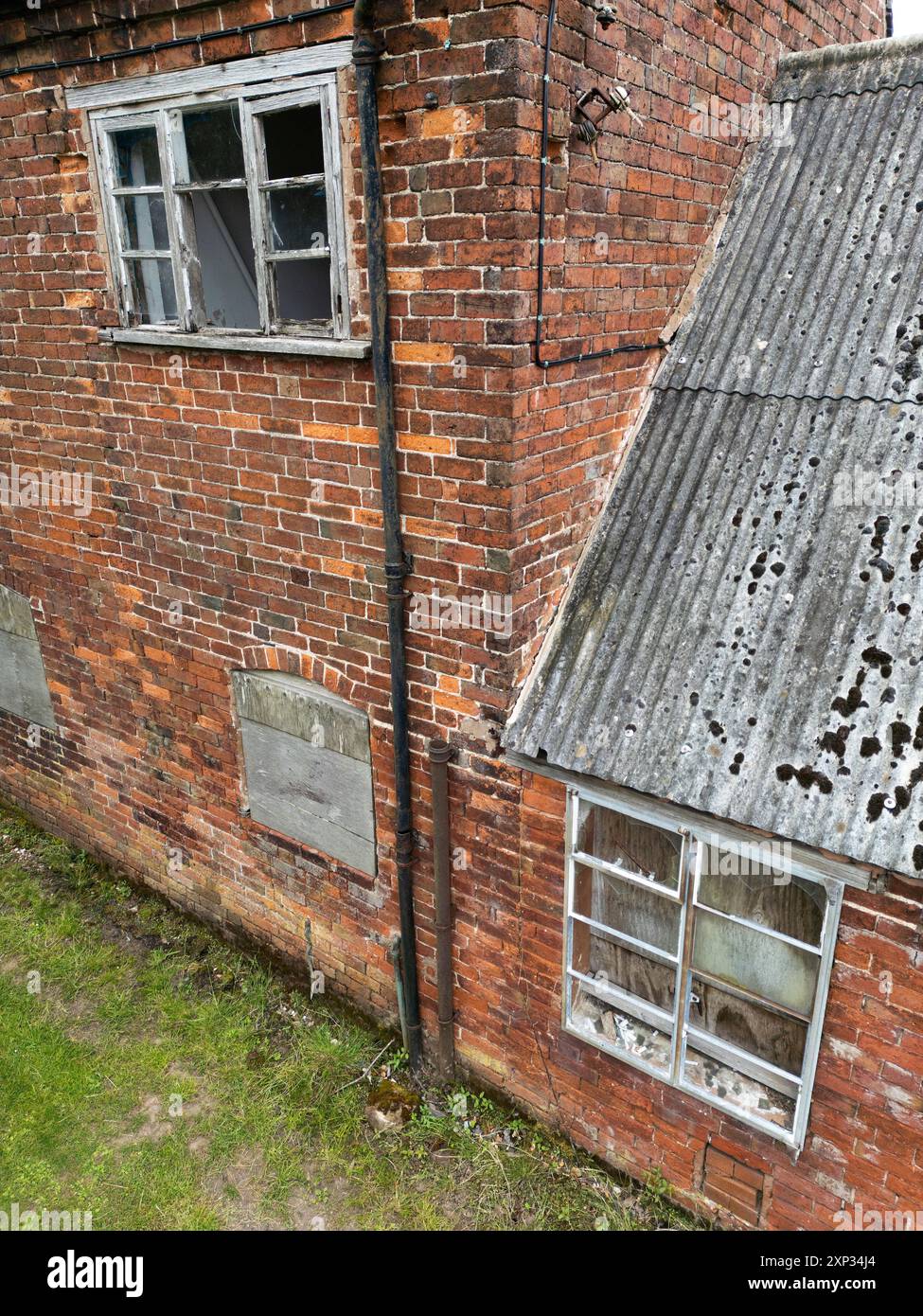 Derelict buildings on farmland in South Staffordshire, England, UK ...