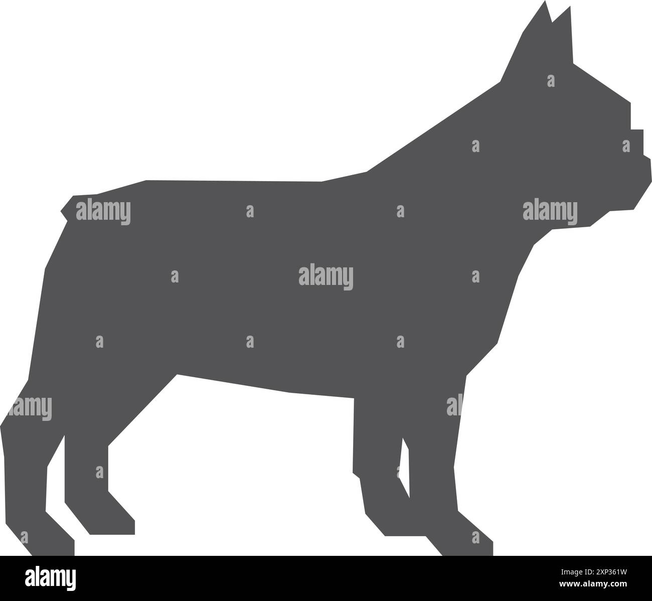 French bulldog black silhouette. Dog side view Stock Vector Image & Art ...