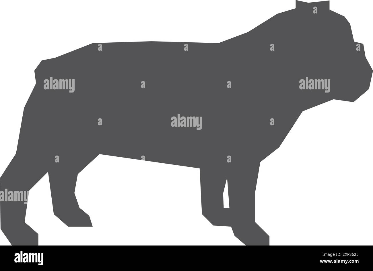 Bulldog black silhouette. Dog breed side view Stock Vector Image & Art ...