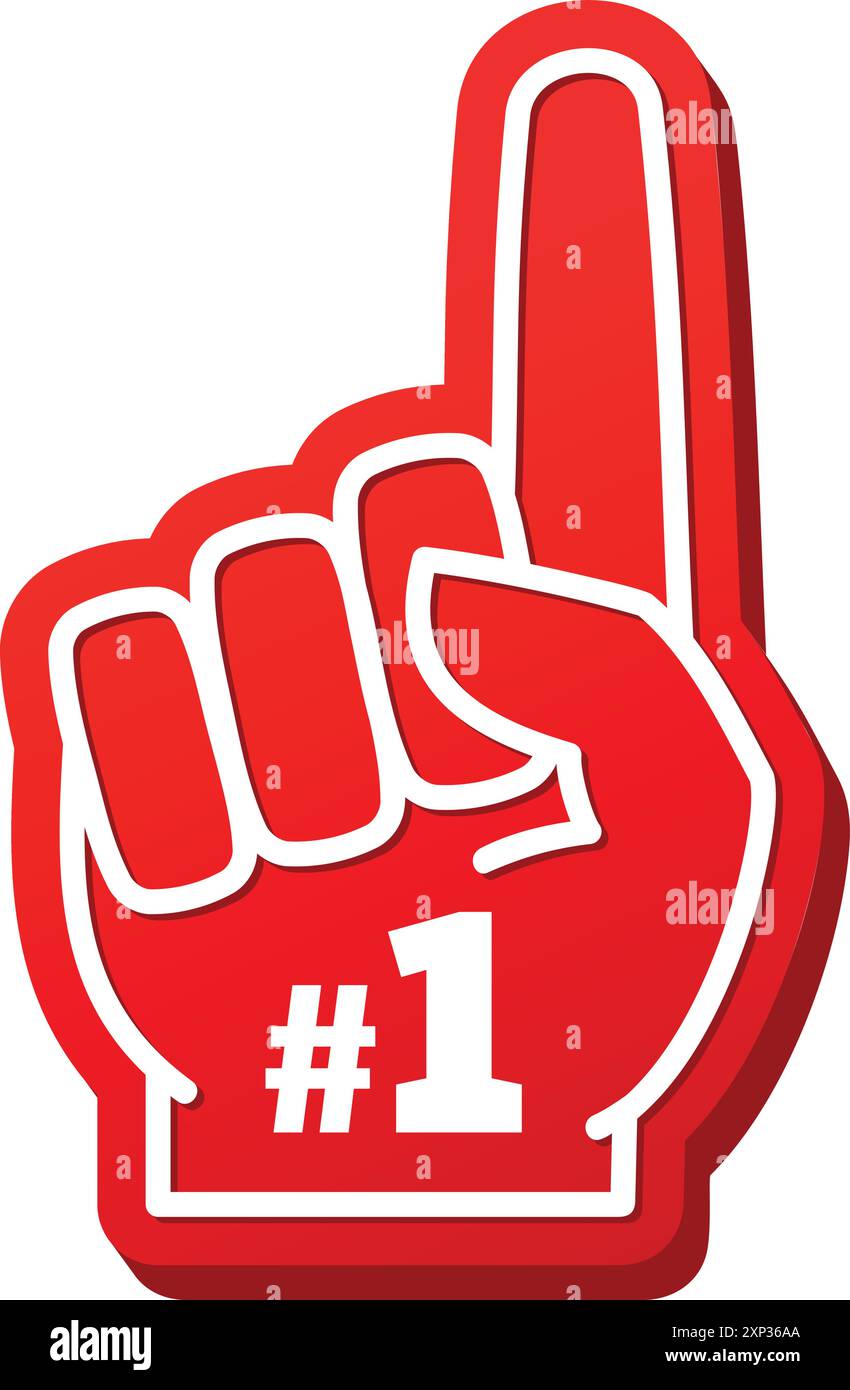 Number 1 foam hand Cut Out Stock Images & Pictures - Alamy