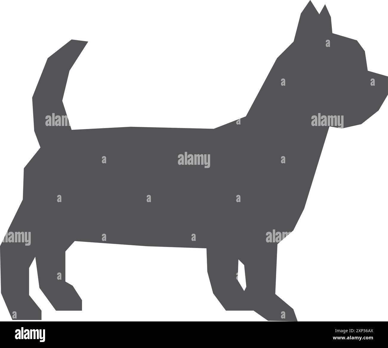 Standing yorkshire terrier puppy Stock Vector Images - Alamy