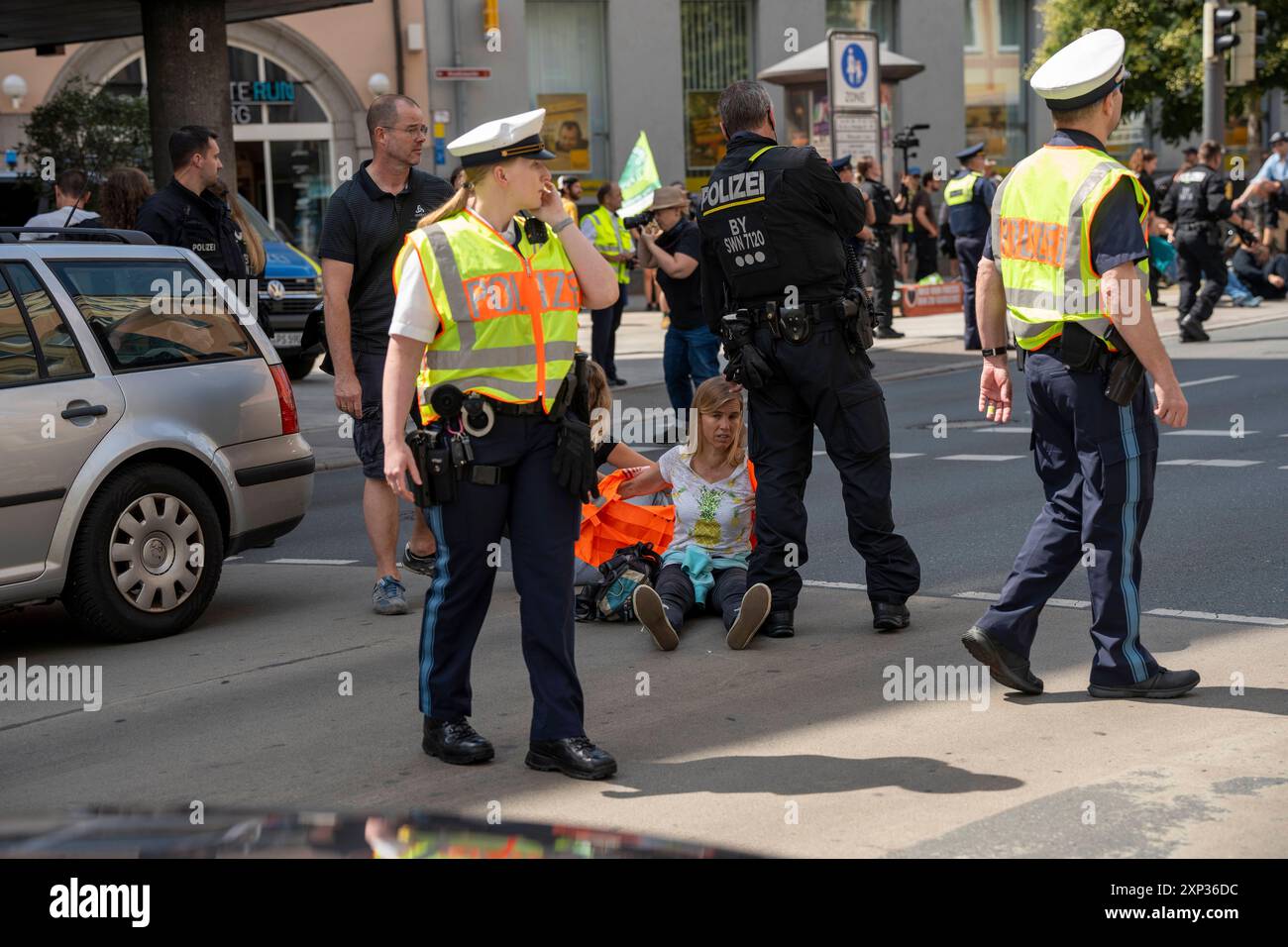 Augsburg, Bavaria, Germany - August 3, 2024: Climate activists in ...