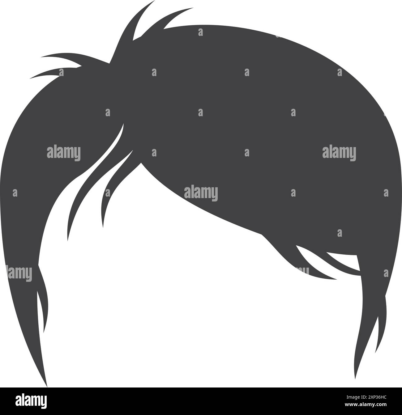 Short black hair style. Fashion haircut silhouette Stock Vector Image ...