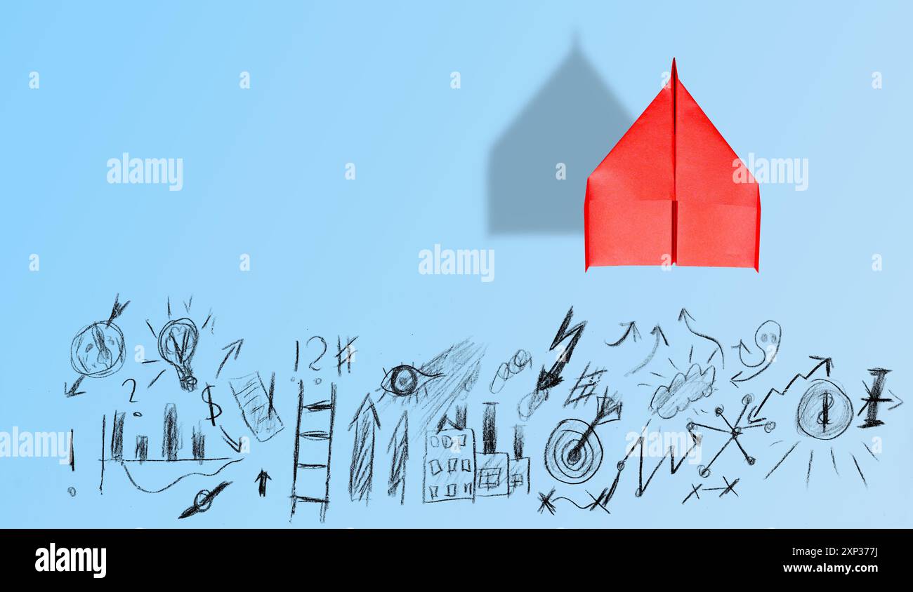 Fresh ideas for business transformation with scribbles and ...