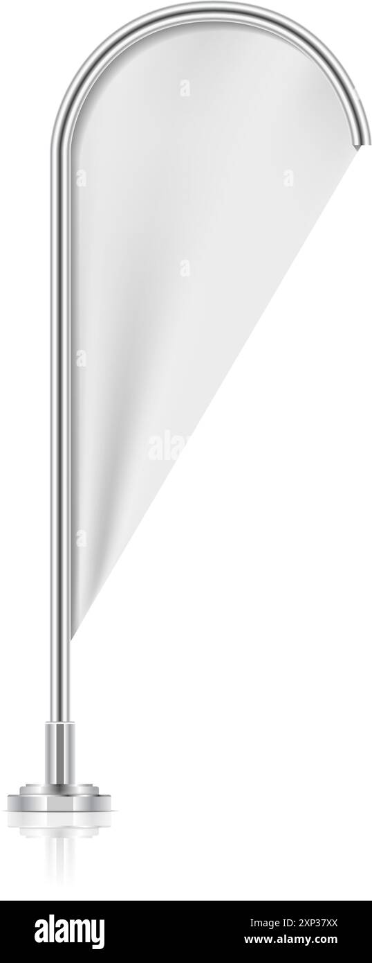Promotional feather banner. White outdoor event flag Stock Vector Image ...