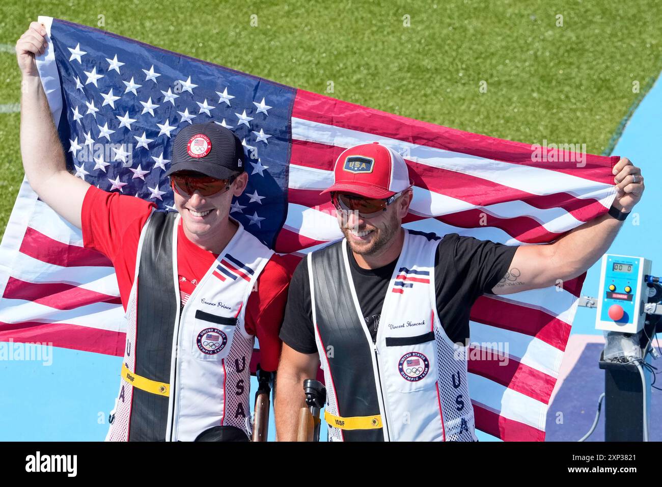 Vincent Hancock, right, and Conner Lynn Prince of the United States ...