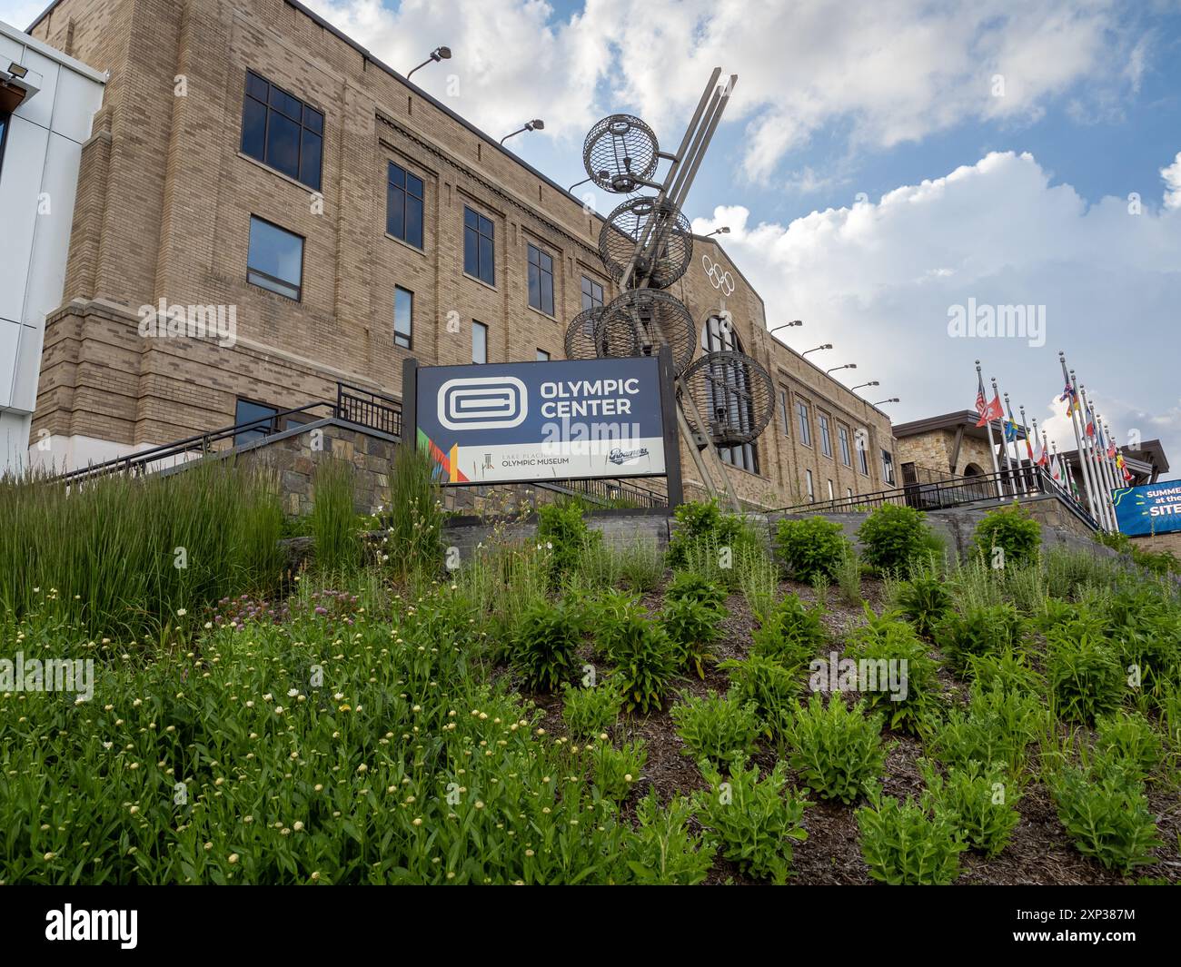 The iconic Olympic Center in downtown Lake Placid, Upstate New York ...