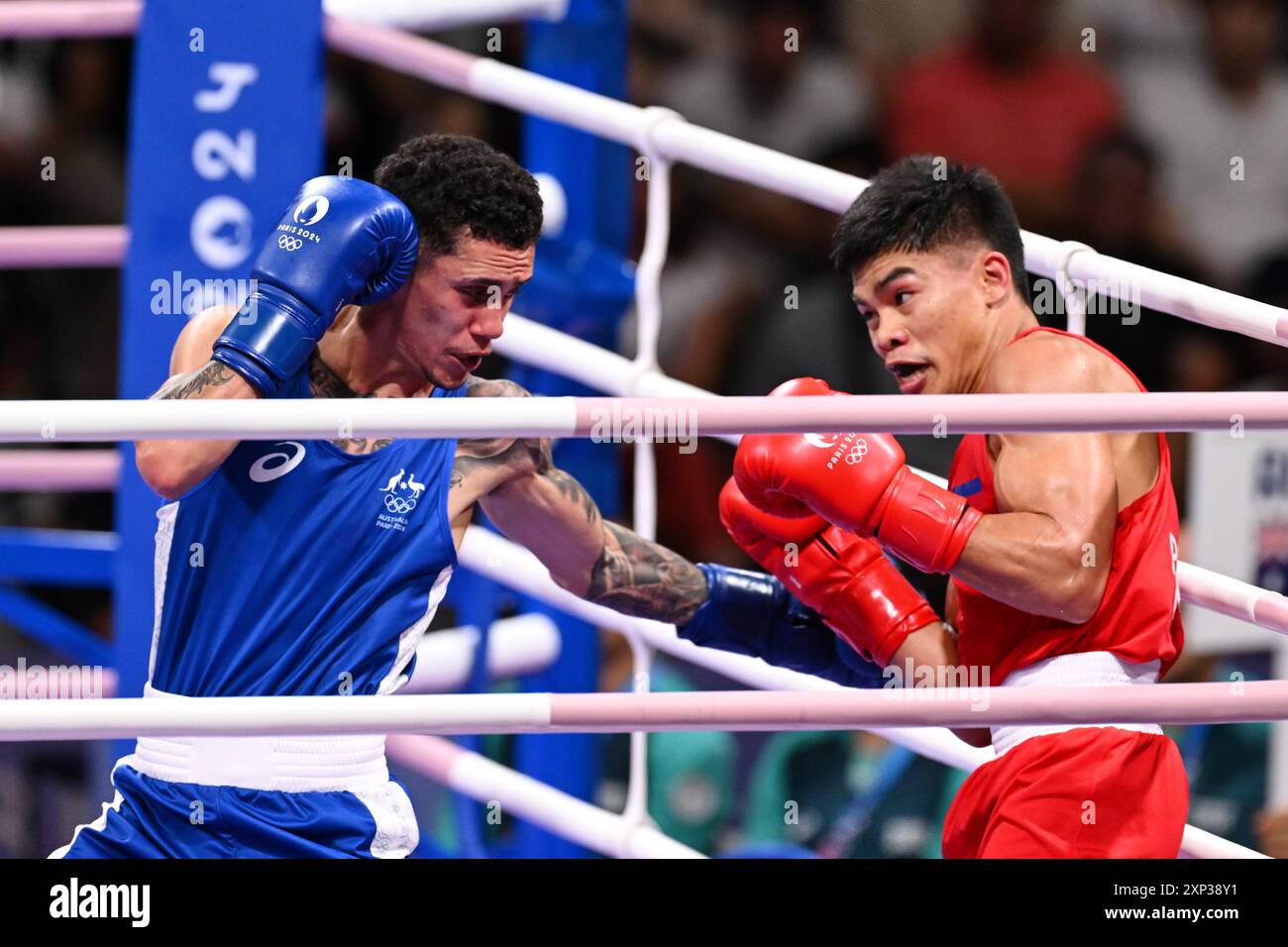 Villepinte, France. 03rd Aug, 2024. Australian boxer Charlie Senior ...