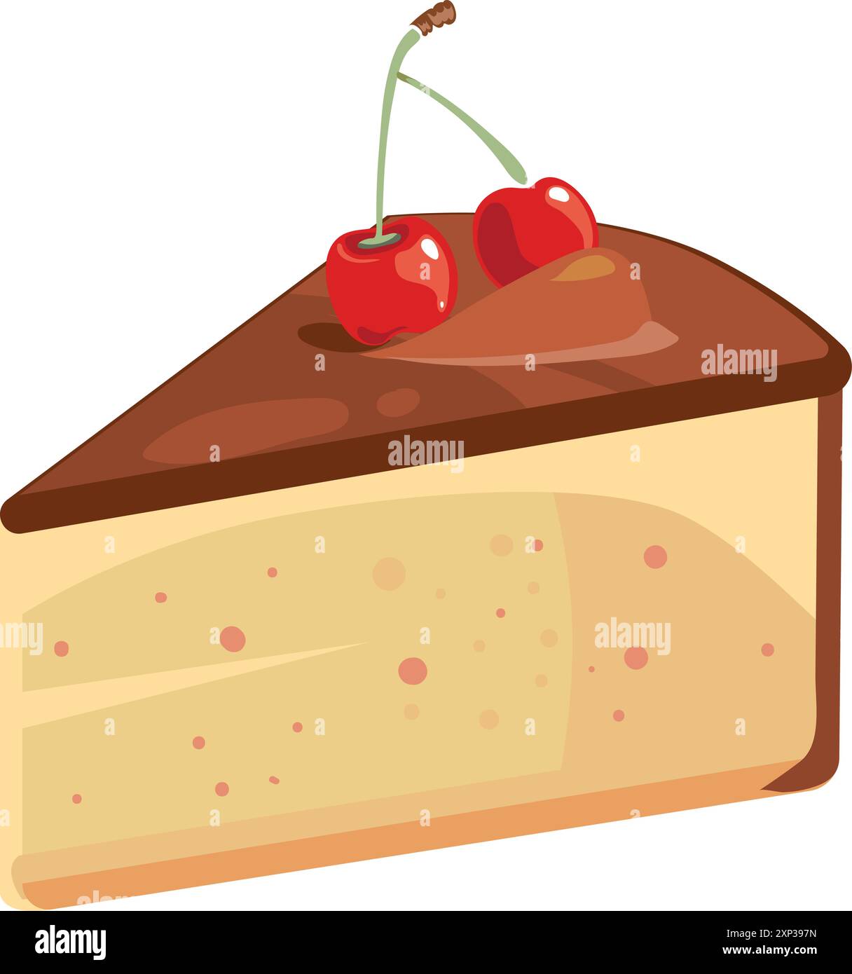 Chocolate pie fresh cherry Stock Vector Images - Alamy