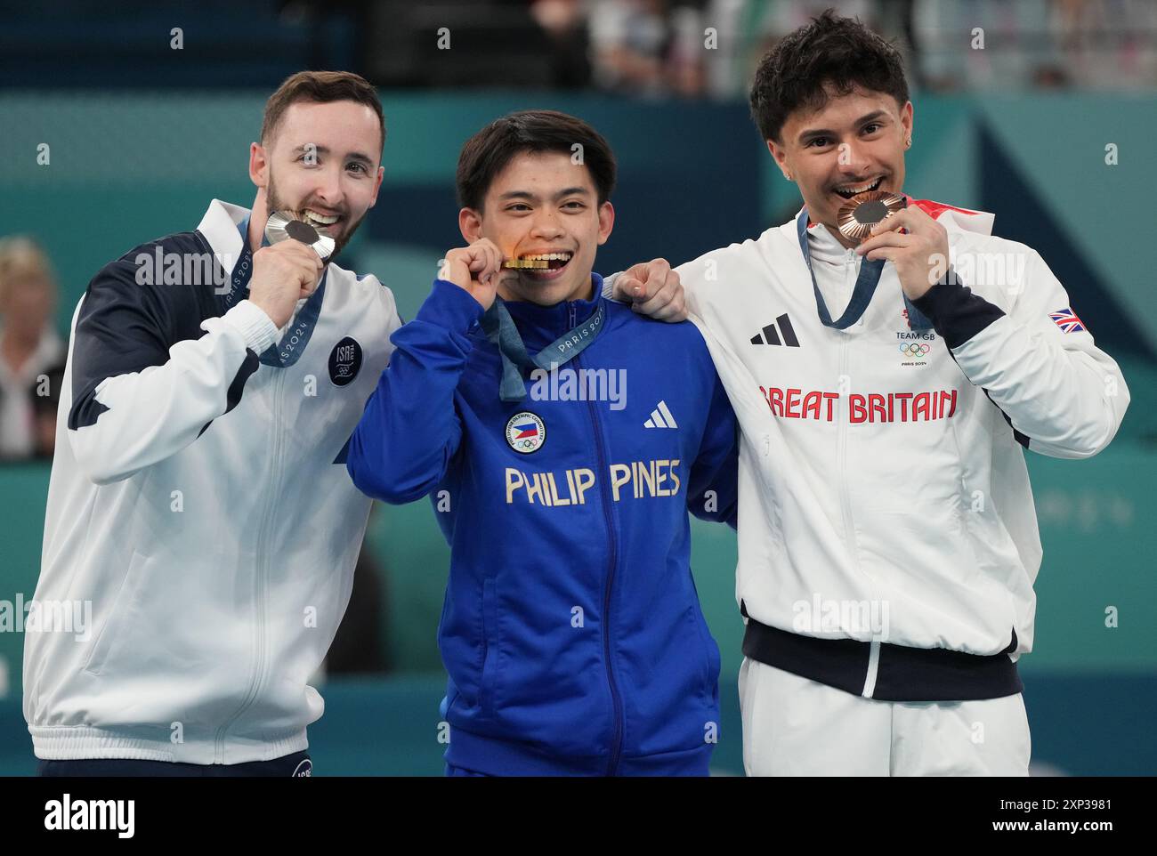 Paris, France. 03rd Aug, 2024. Men's gymnastics floor exercise gold ...