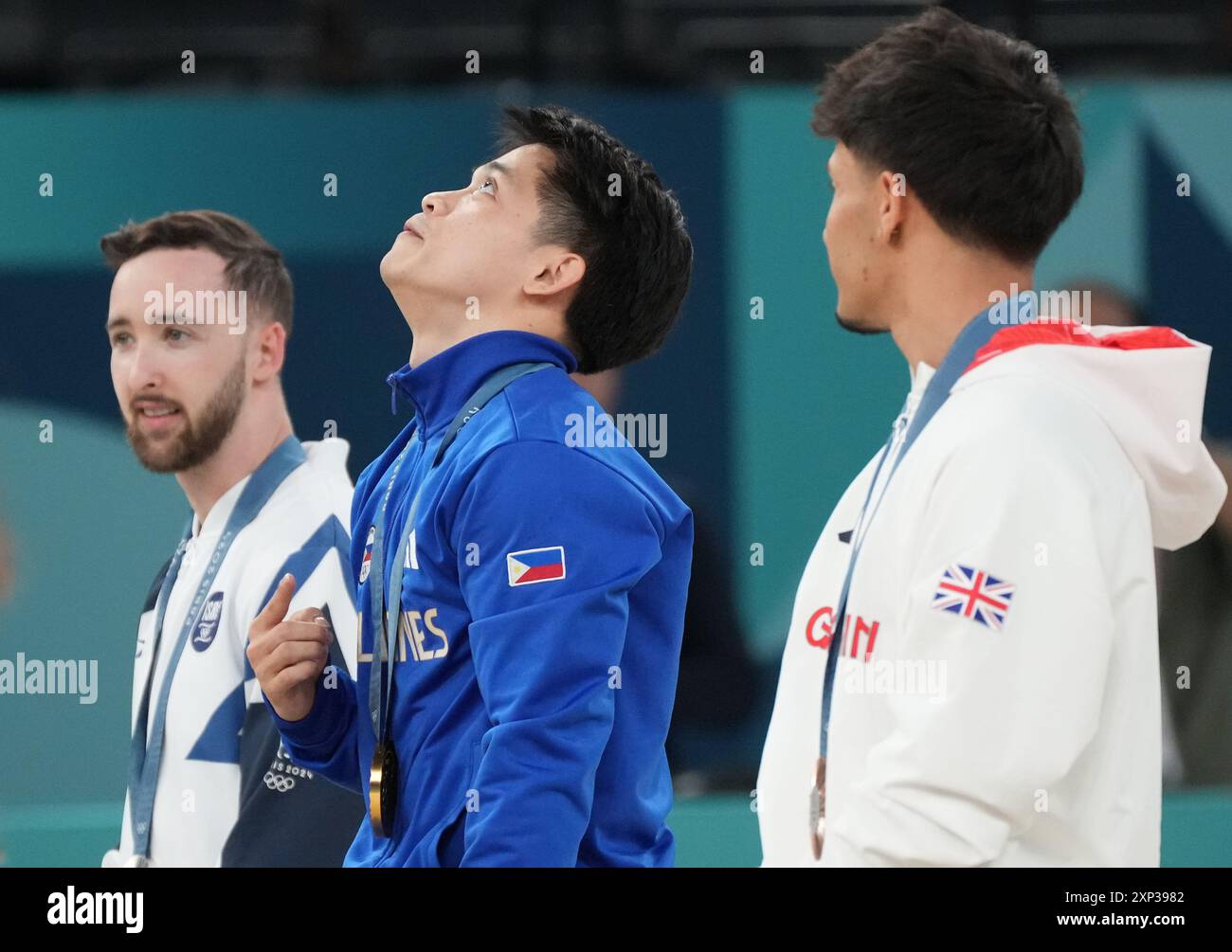 Paris, France. 03rd Aug, 2024. Men's gymnastics floor exercise gold ...