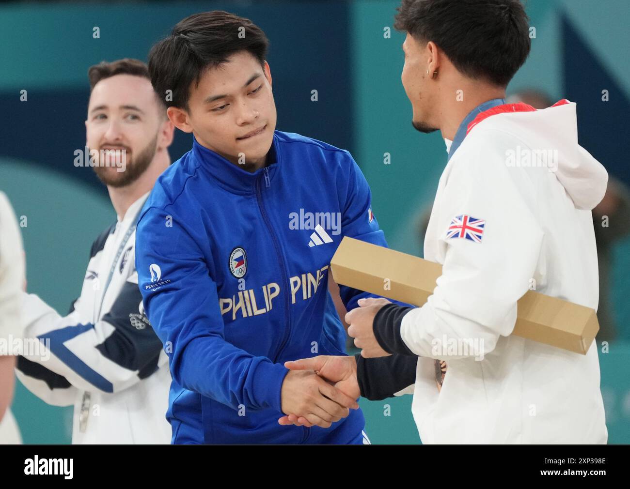 Paris, France. 03rd Aug, 2024. Men's gymnastics floor exercise gold ...