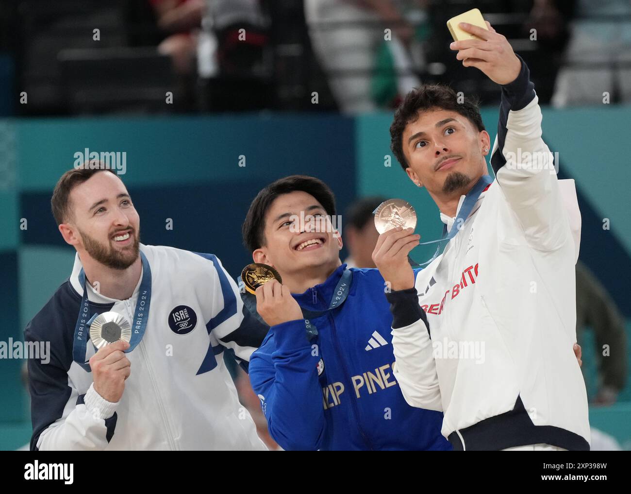 Paris, France. 03rd Aug, 2024. Men's gymnastics floor exercise gold ...