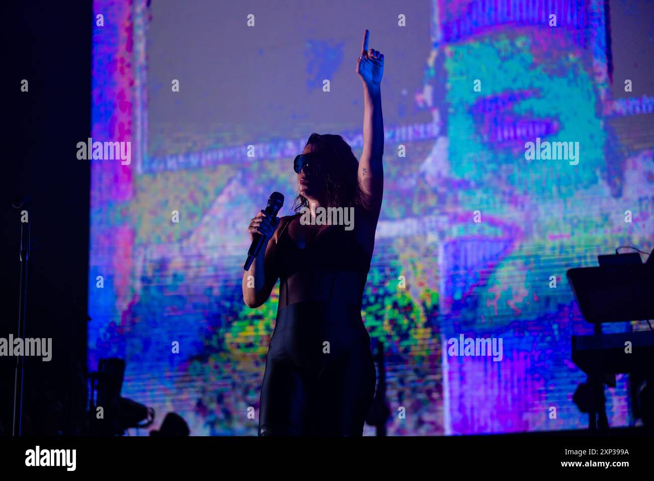 Emma on stage during the Italian singer Music Concert Emma Estate Tour ...