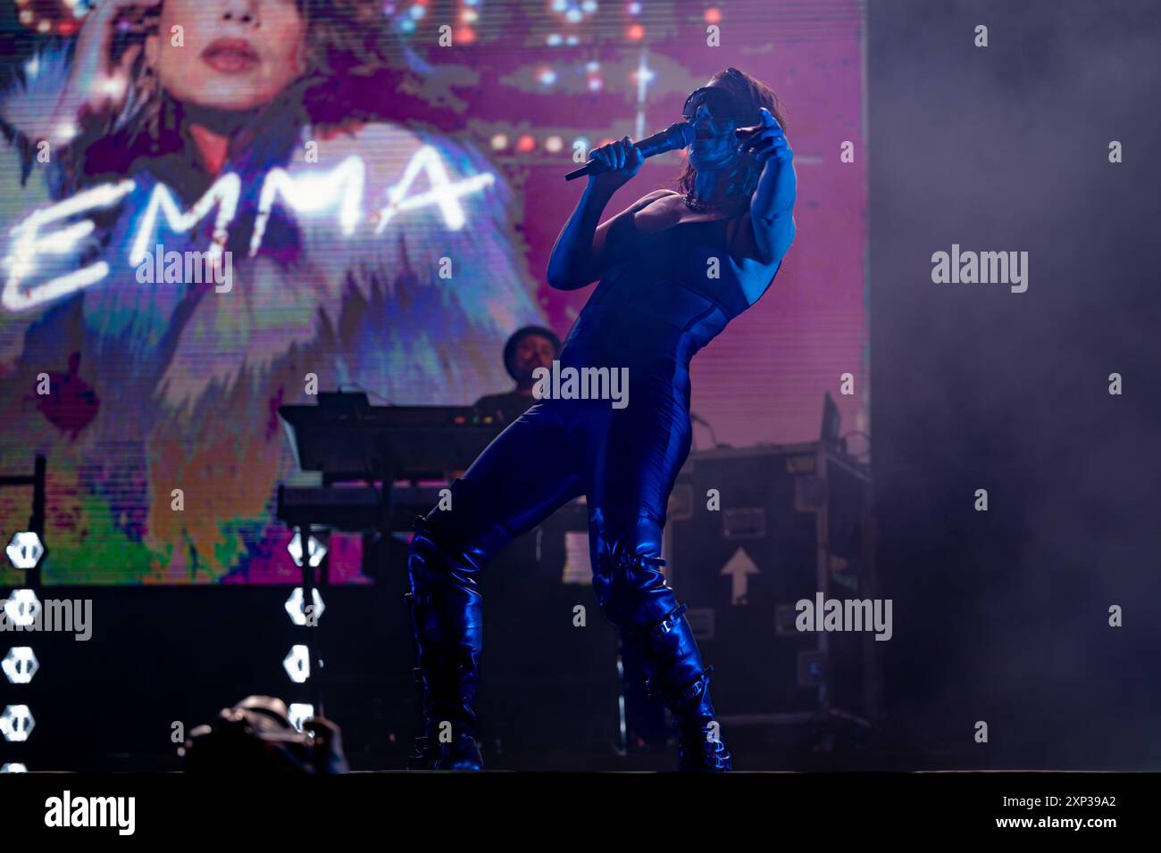 Emma on stage during the Italian singer Music Concert Emma Estate Tour ...