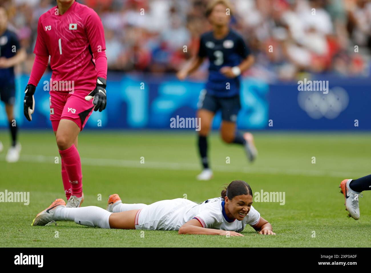 Sophia Smith of the United States grimaces after missing a chance ...