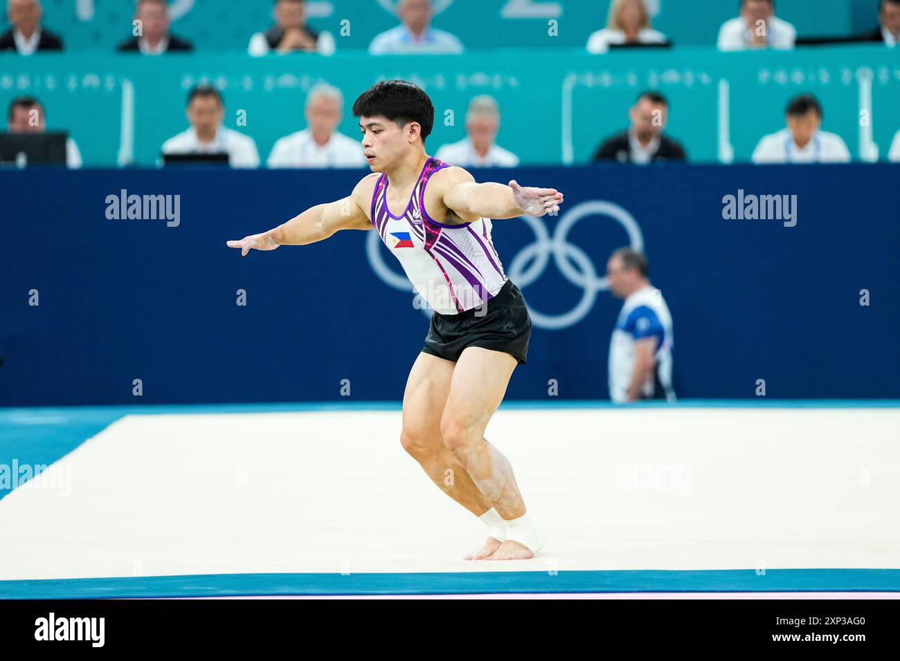 Carlos Edriel Yulo of Philippines competes in Men's Floor Exercise ...
