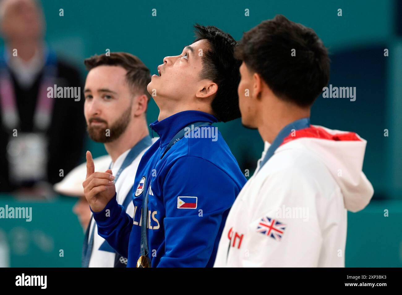 From left to right, silver medalist Artem Dolgopyat, of Israel, gold ...