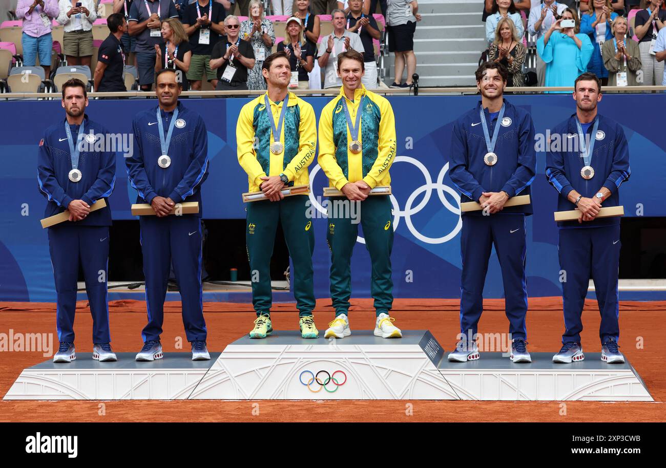 Paris, France. 03rd Aug, 2024. L-R USA's Austin Krawjicek, Rajeev Ram ...