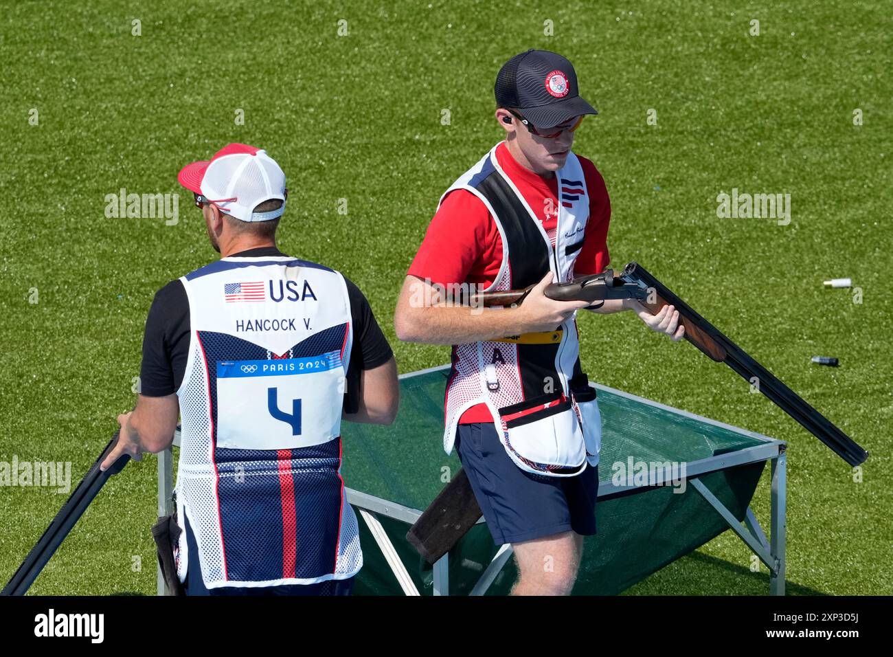Conner Lynn Prince, right, and Vincent Hancock of the United States ...