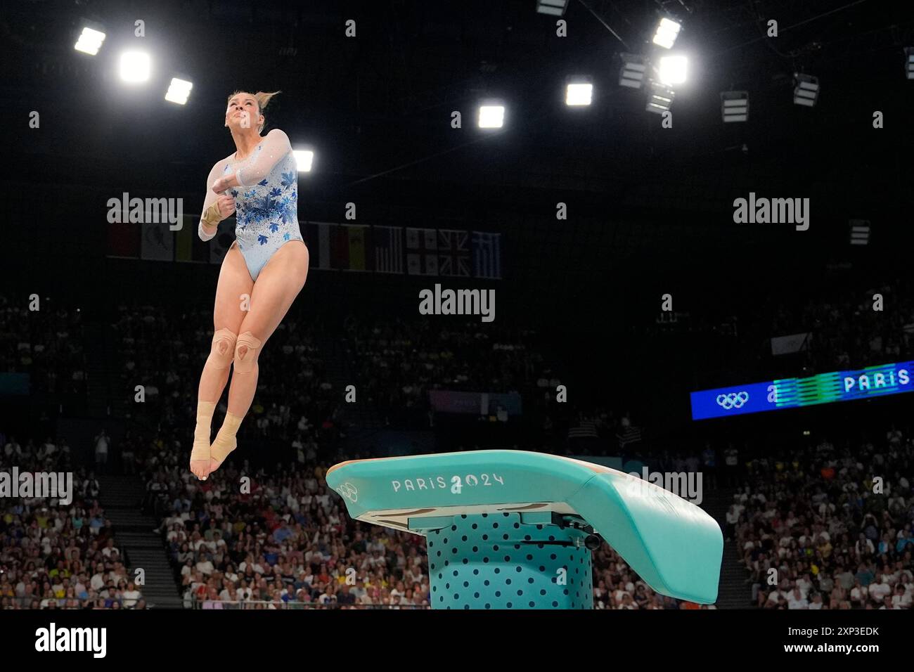 Shallon Olsen, of Canada, competes during the women's artistic ...