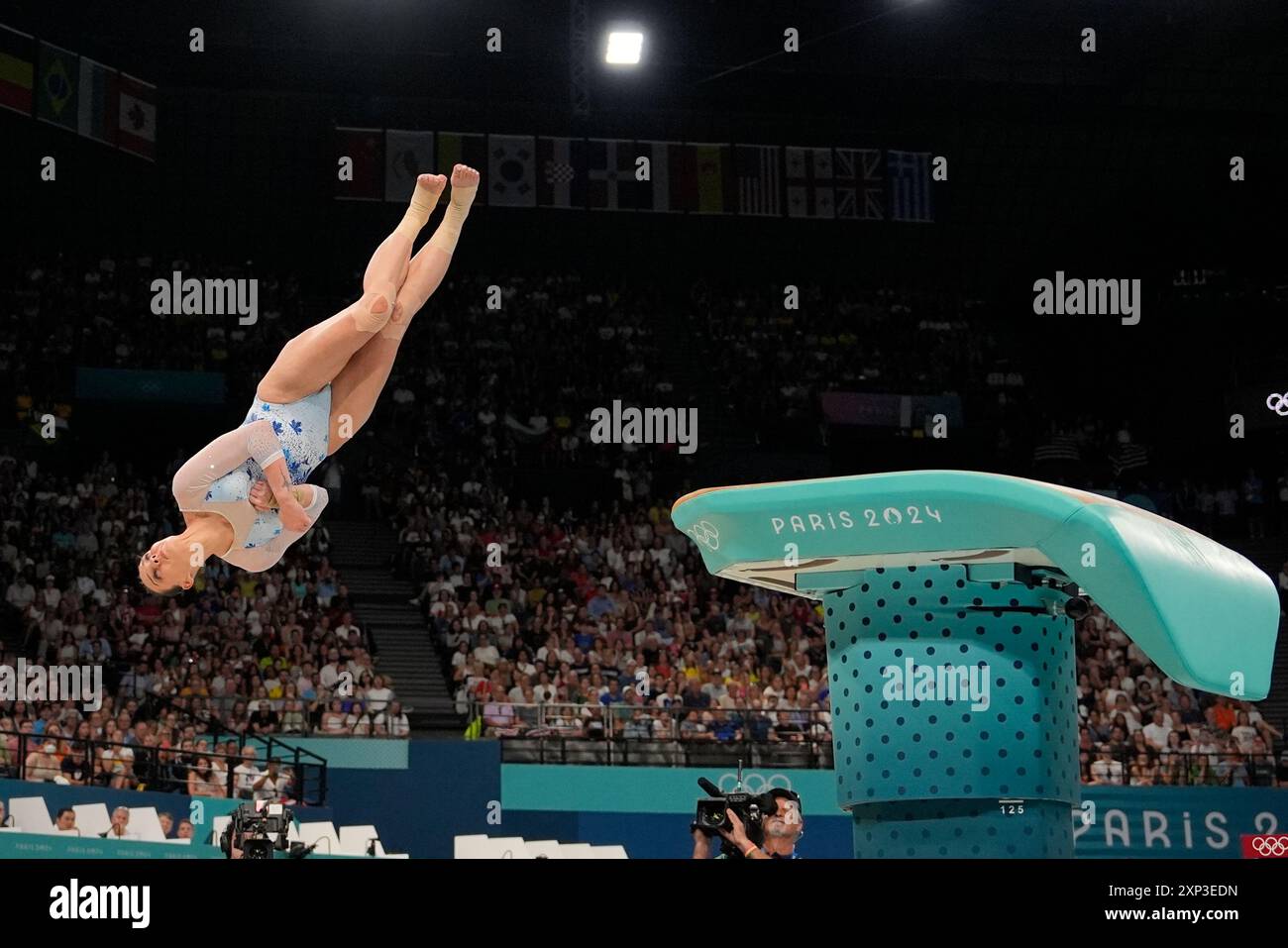 Shallon Olsen, of Canada, competes during the women's artistic ...