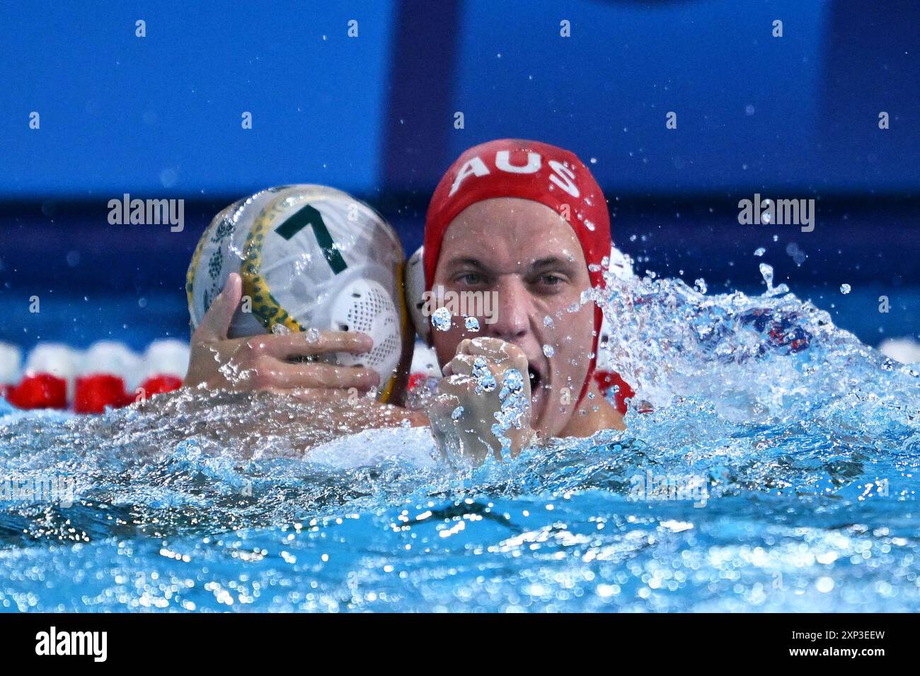 Saint Denis, France. 03rd Aug, 2024. Australian water polo player Nic ...