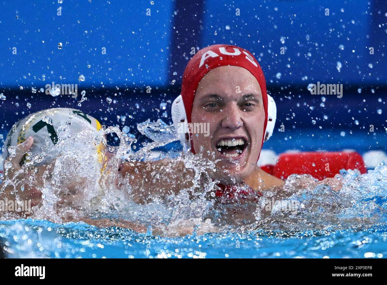 Saint Denis, France. 03rd Aug, 2024. Australian water polo player Nic ...